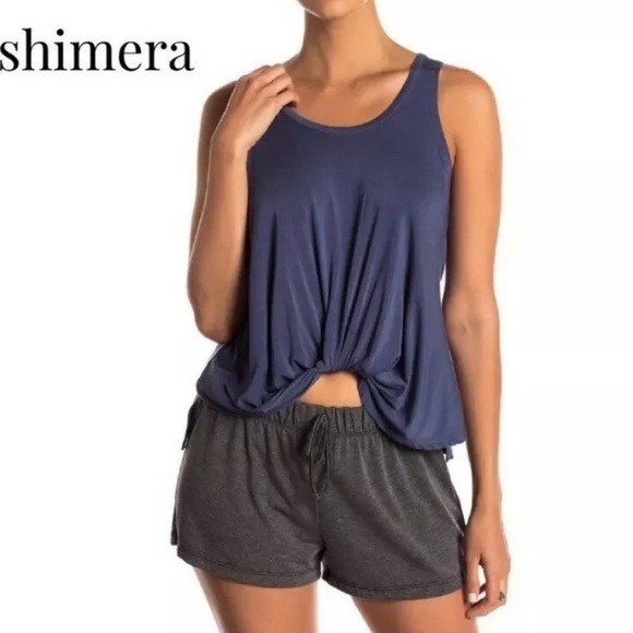 Shimera | Tops | Shimera Knot Front Tank Top Slate Blue | Poshmark